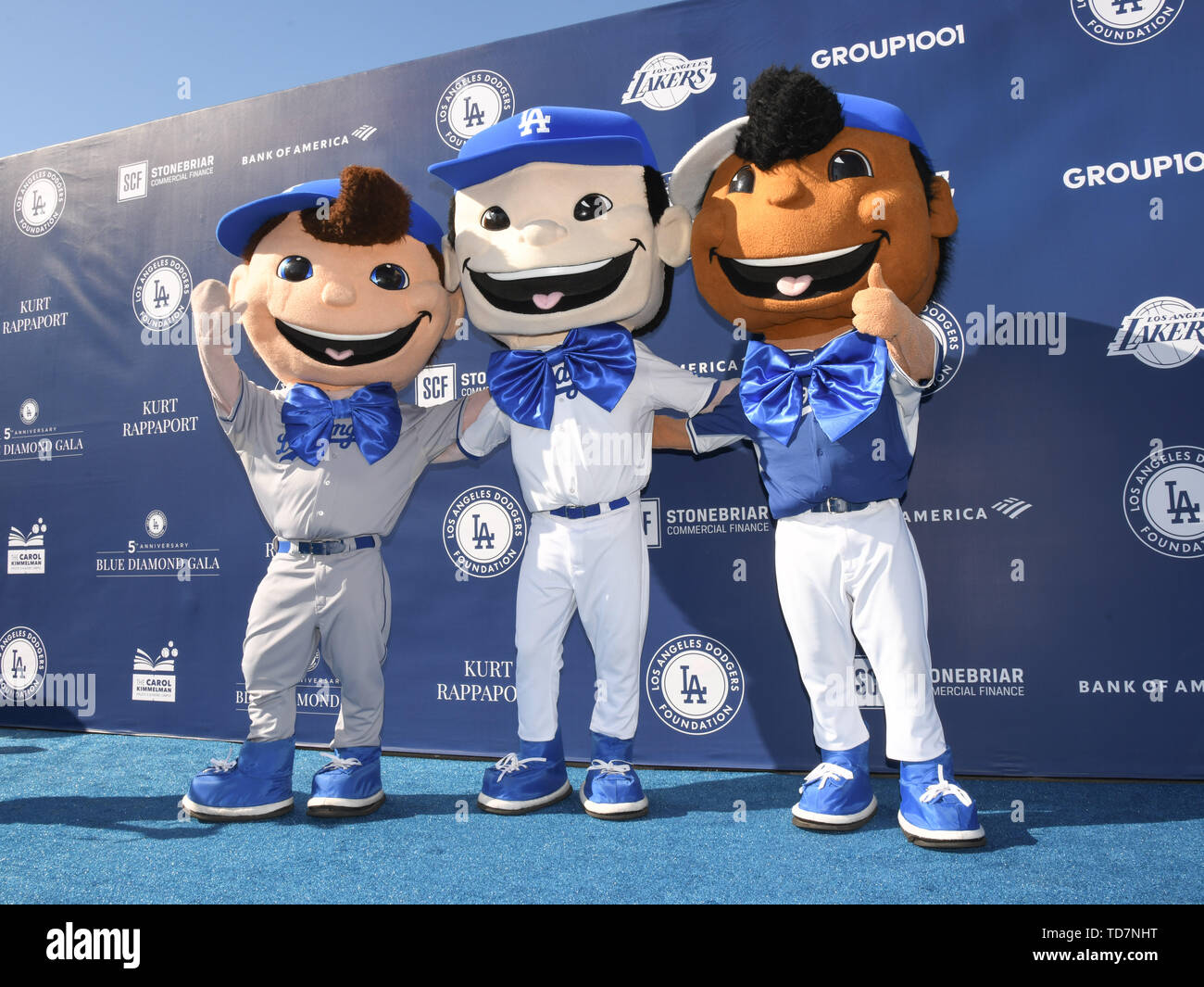 12 June 2019 - Los Angeles, California - Dodger Mascots. Los Angeles ...