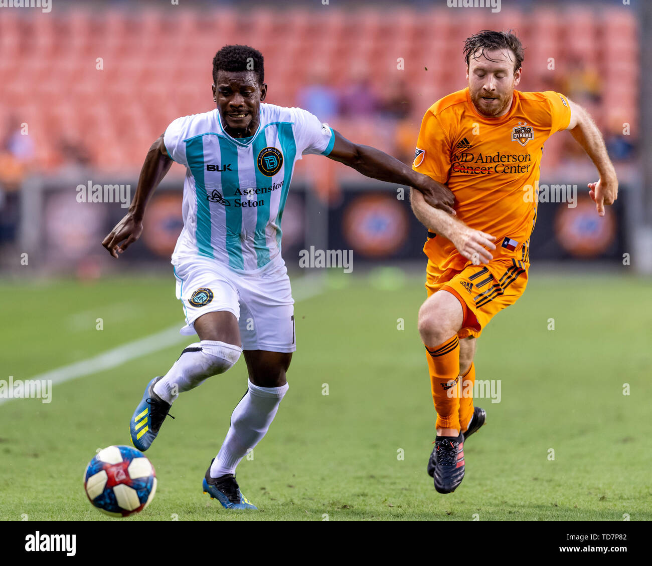 Houston, Texas, USA. 11th June, 2019. Austin Bold FC defender Sean ...