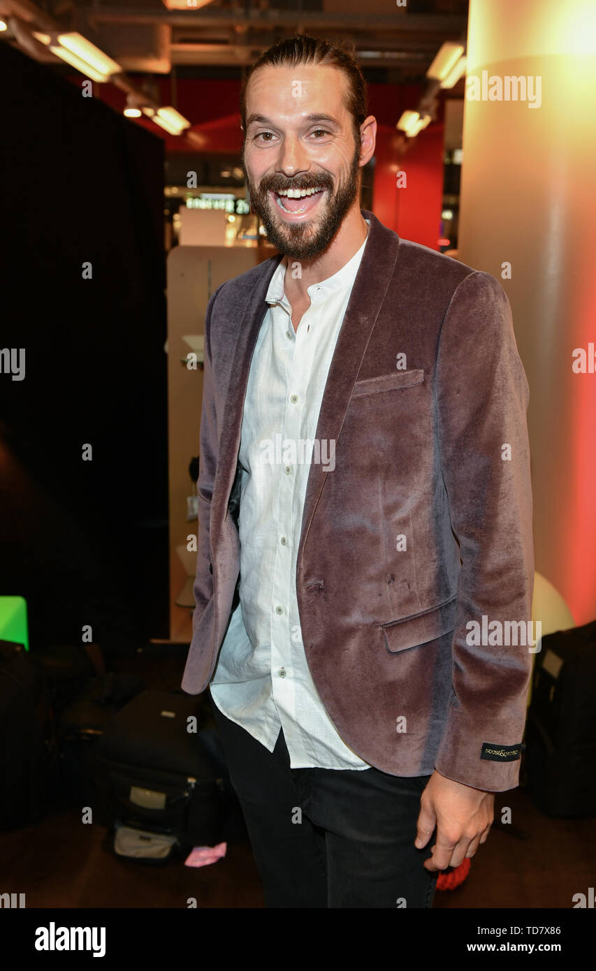 Berlin, Germany. 12th June, 2019. Model Simon Lorinser comes to an ...