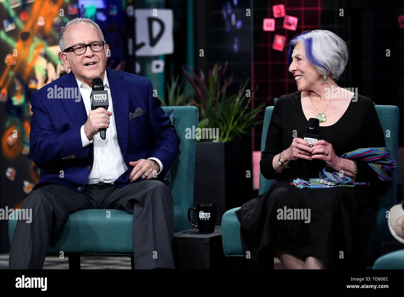 New York, USA. 13 June, 2019. Hank Plante, Alison Moed at the BUILD ...