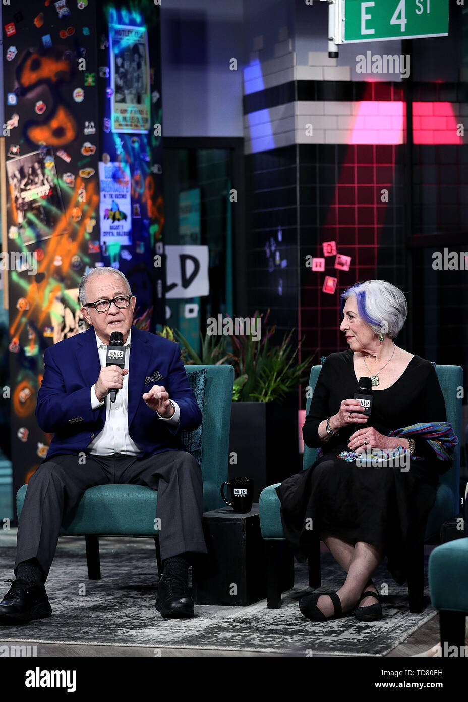 New York, USA. 13 June, 2019. Hank Plante, Alison Moed at the BUILD ...