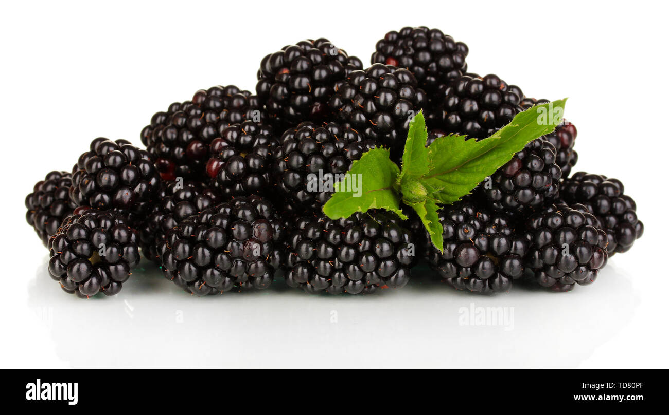 Sweet blackberry isolated on white Stock Photo - Alamy