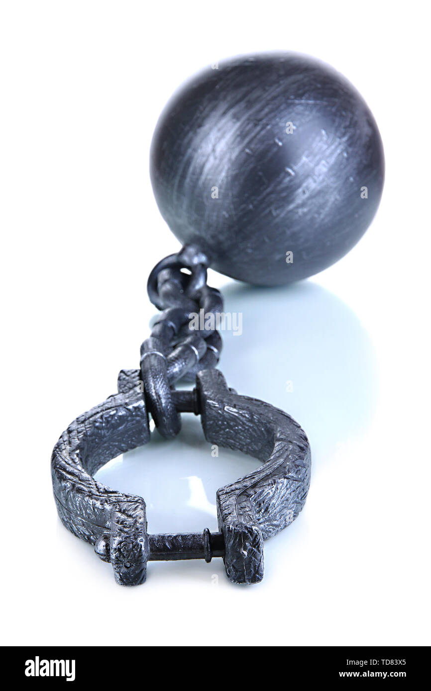 Prison ball and chain black and white hi-res stock photography and ...