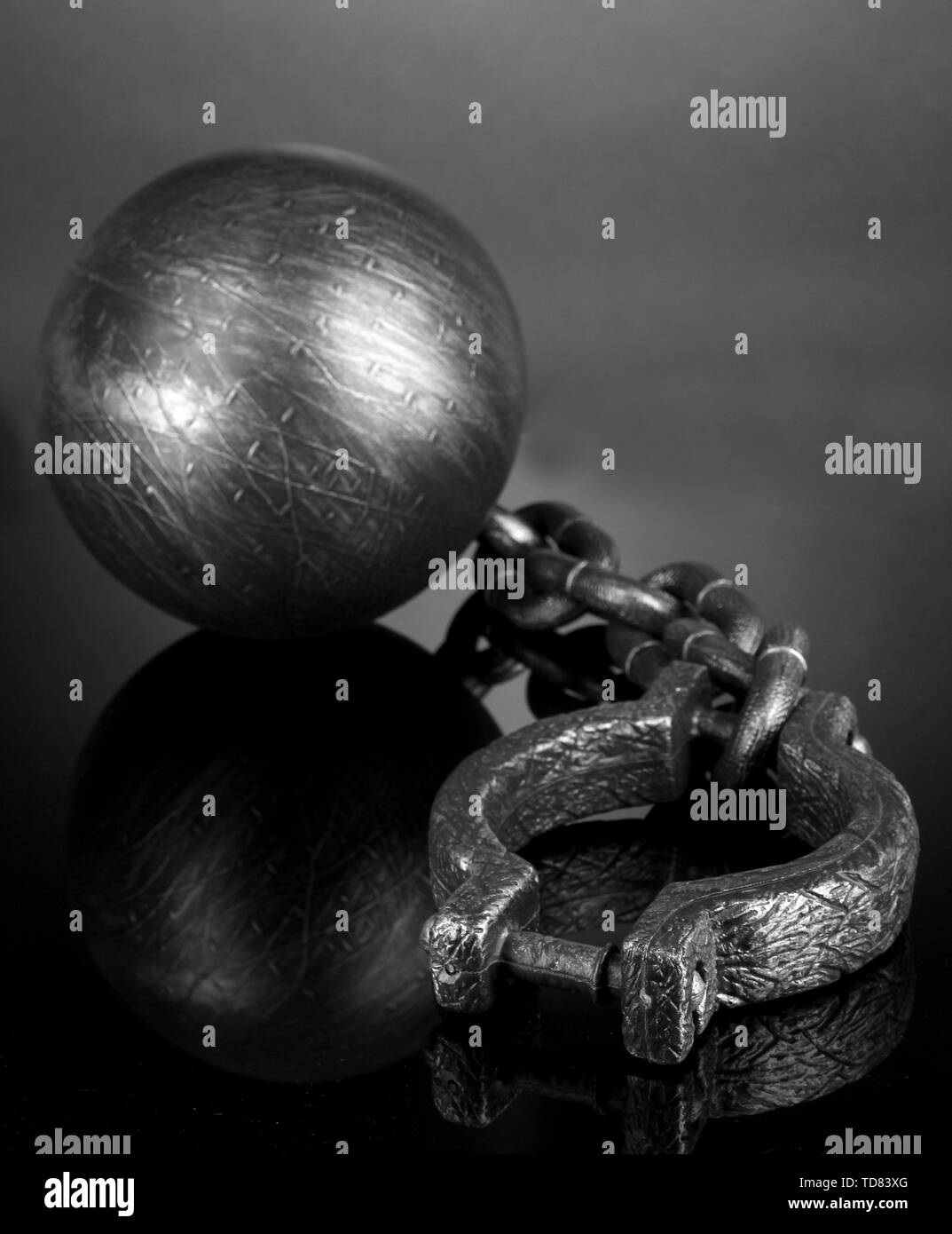 Prisoner iron ball Black and White Stock Photos & Images - Alamy