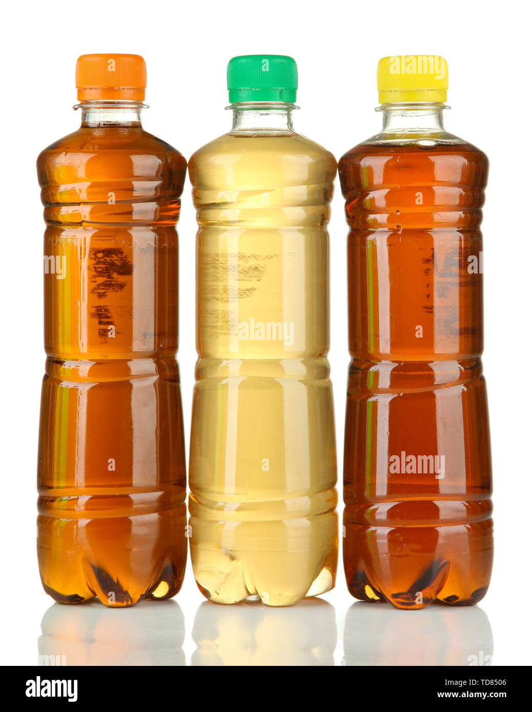 Bottles with tasty drinks, isolated on white Stock Photo - Alamy