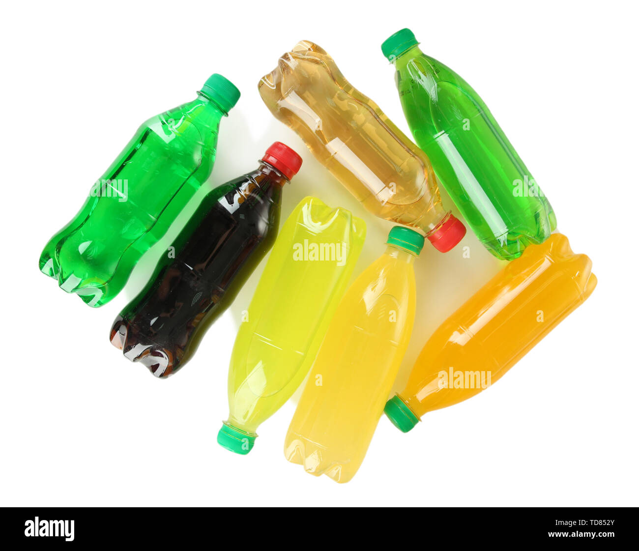 Assortment of bottles with tasty drinks, isolated on white Stock Photo ...