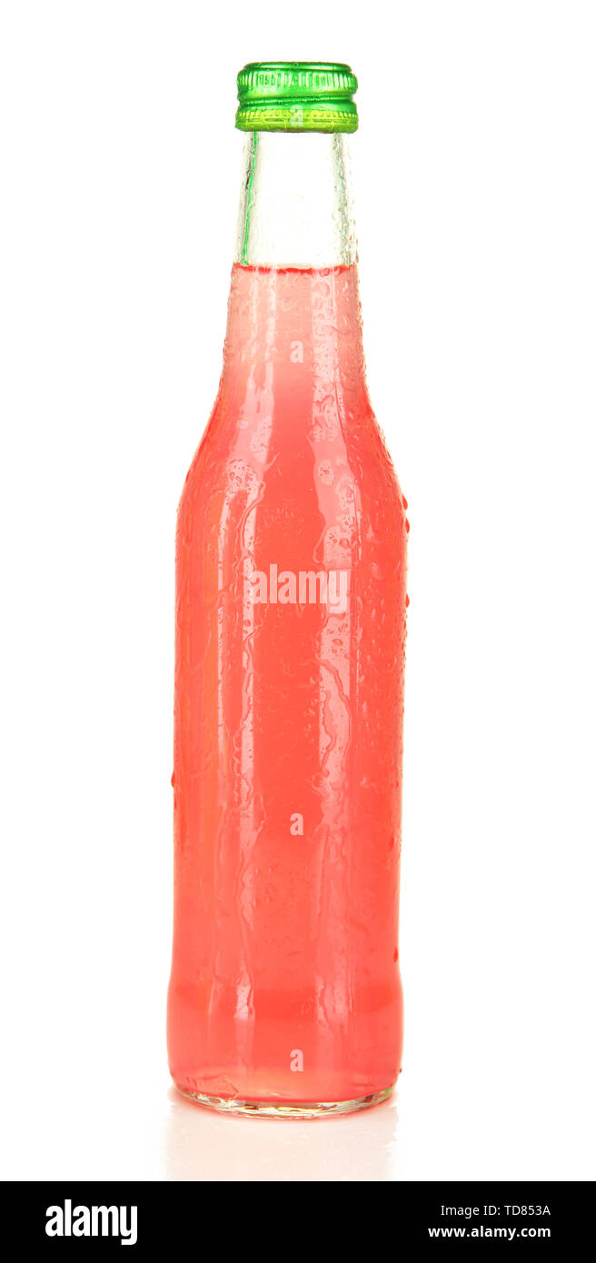 Bottle with tasty drink, isolated on white Stock Photo - Alamy