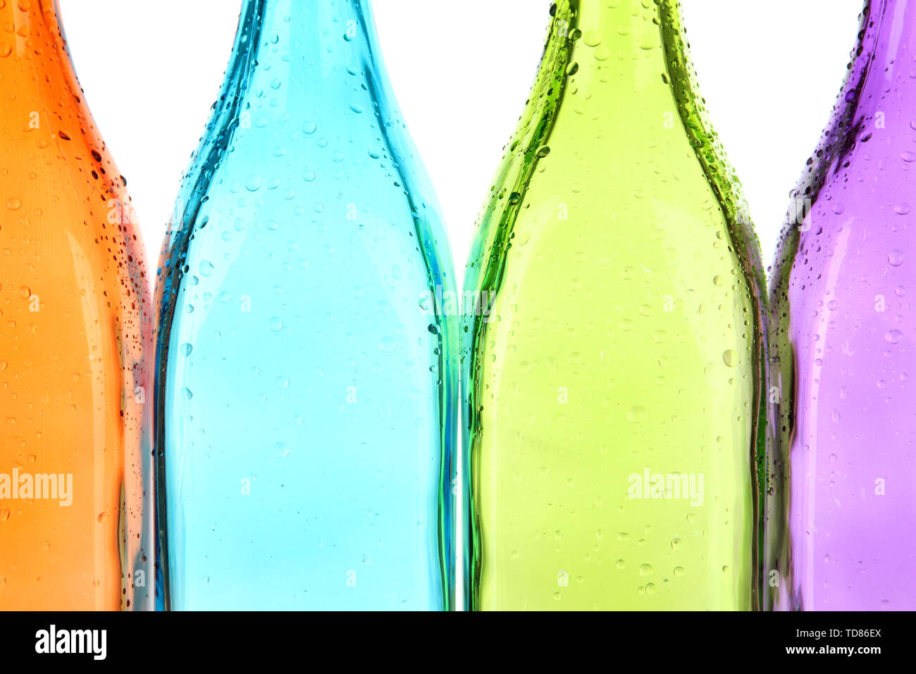 Colorful bottles close-up Stock Photo - Alamy