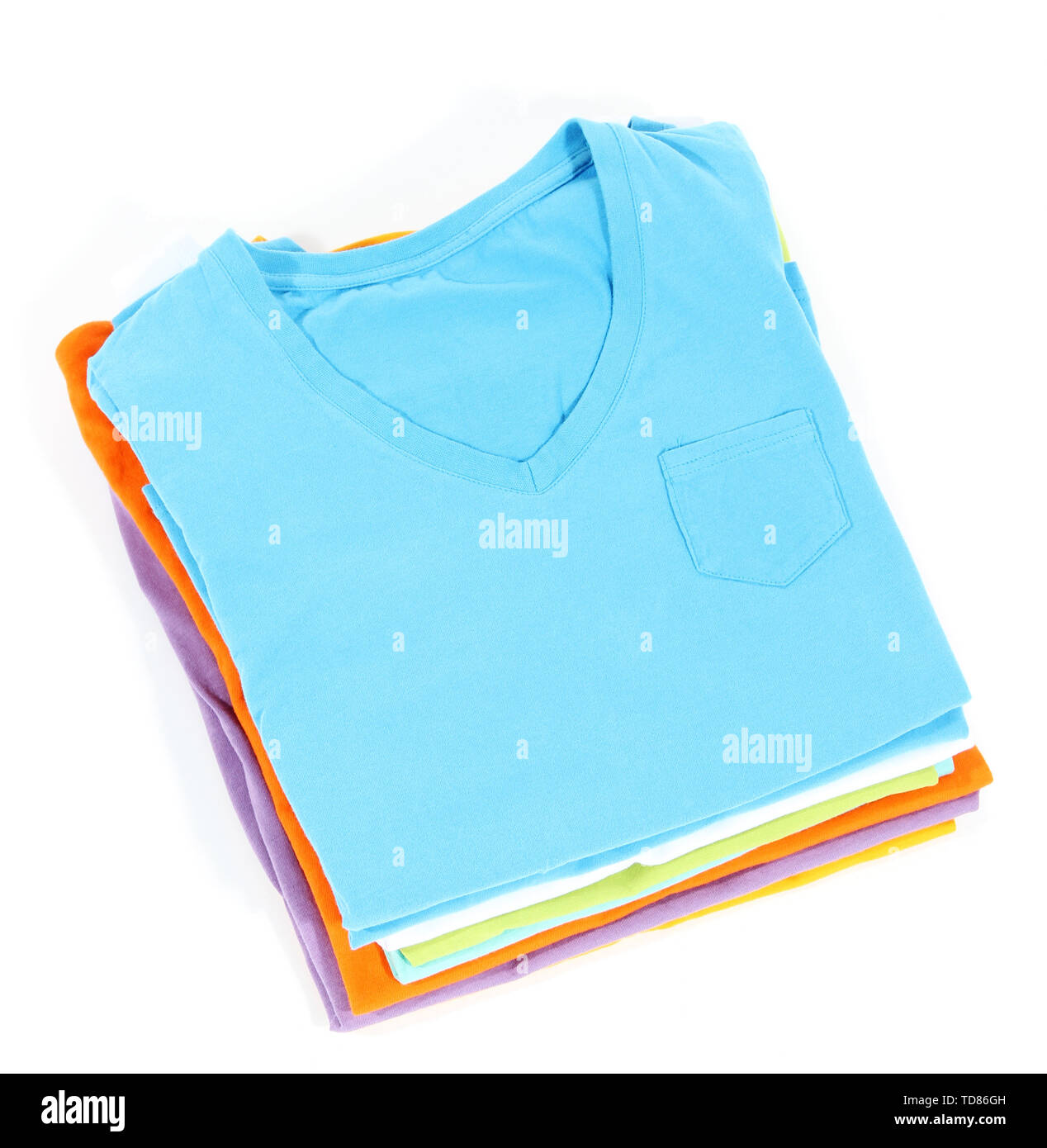 Neatly folded white t shirt hi-res stock photography and images - Alamy