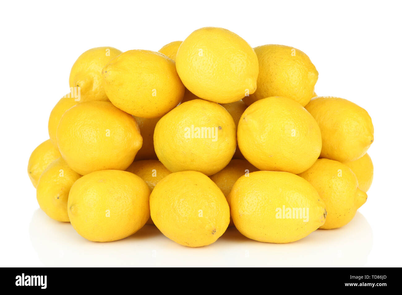 Ripe lemons isolated on white Stock Photo - Alamy
