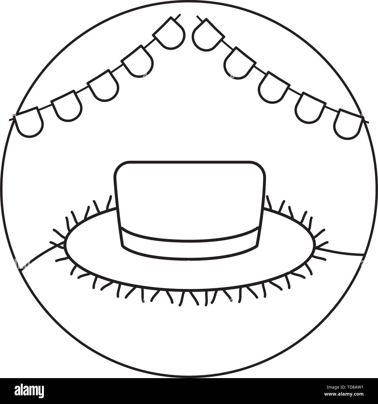 Traditional wicker hat Stock Vector Images - Alamy