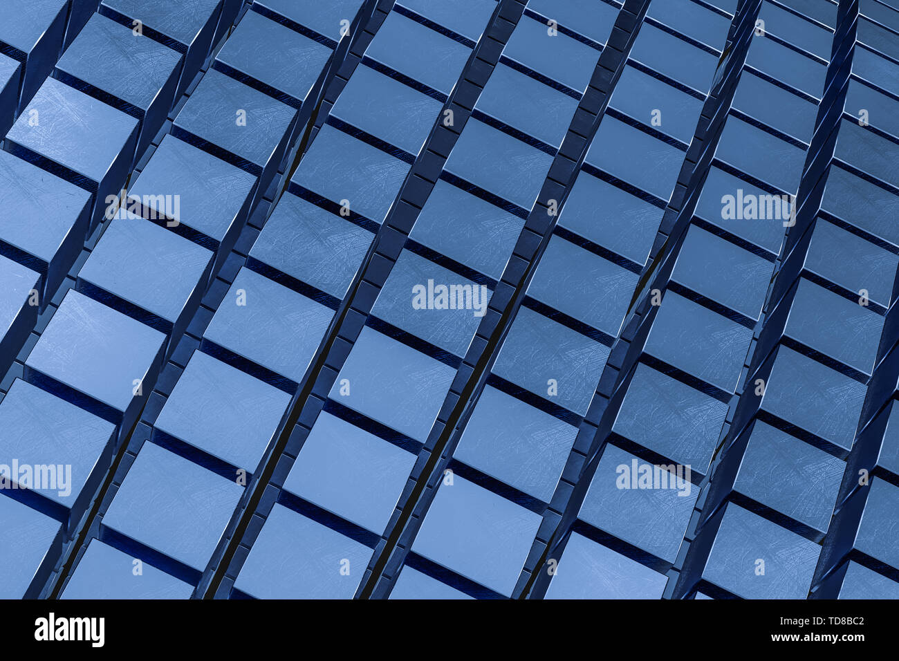 Three dimensional rendering, blue block metal background Stock Photo ...