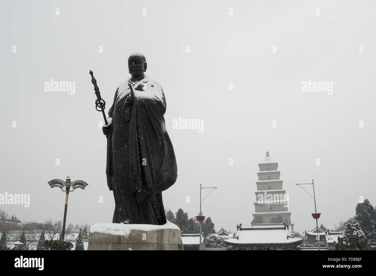 Culture and tourism landmark datang red wall hi-res stock photography ...