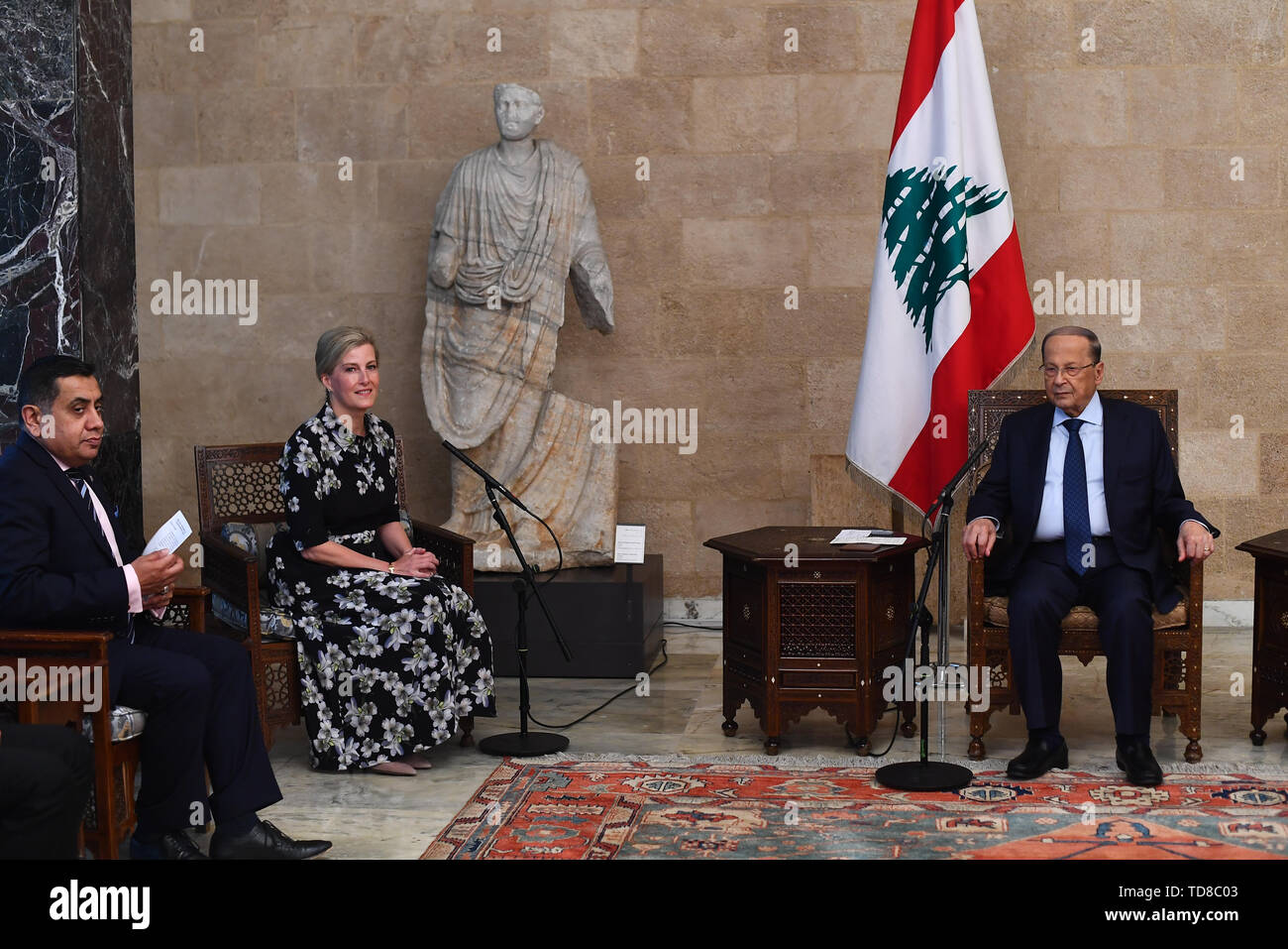 Sophie, Countess of Wessex sits down with Lord Ahmed (left) and ...
