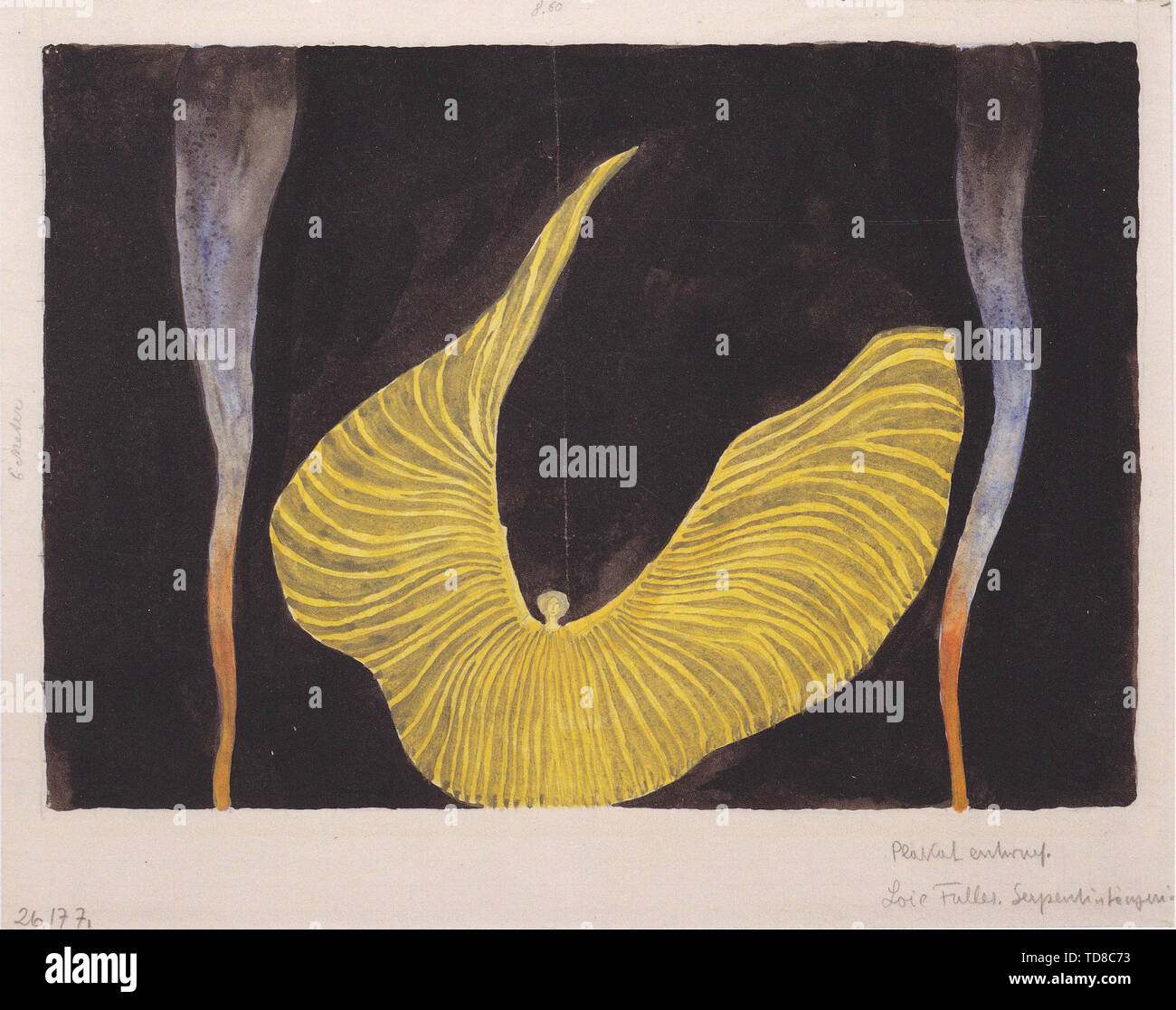 Koloman Moser - Serpentine Dancer Poster Design Lois Fuller C 1902 ...