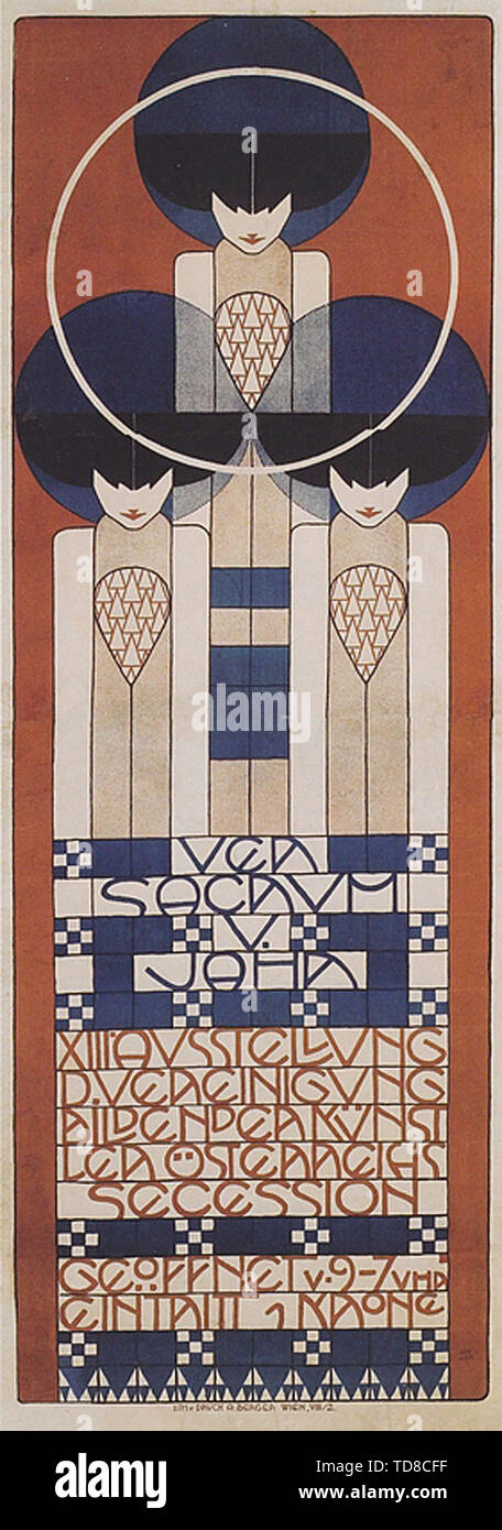 Koloman Moser - Poster Xiii Secession 1902 Stock Photo - Alamy