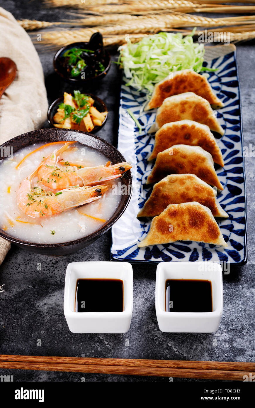 Fried dumplings package Stock Photo - Alamy