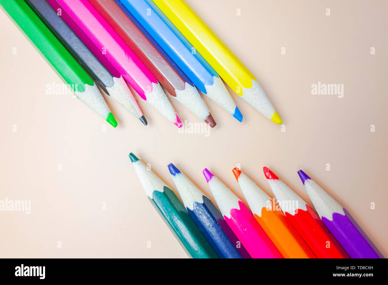 Alignment and crayons hi-res stock photography and images - Alamy