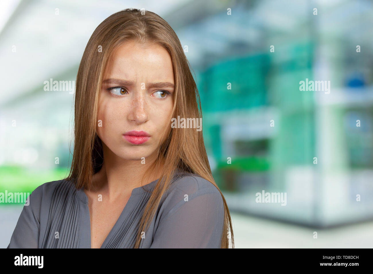 Portrait of beautiful sad woman Stock Photo - Alamy