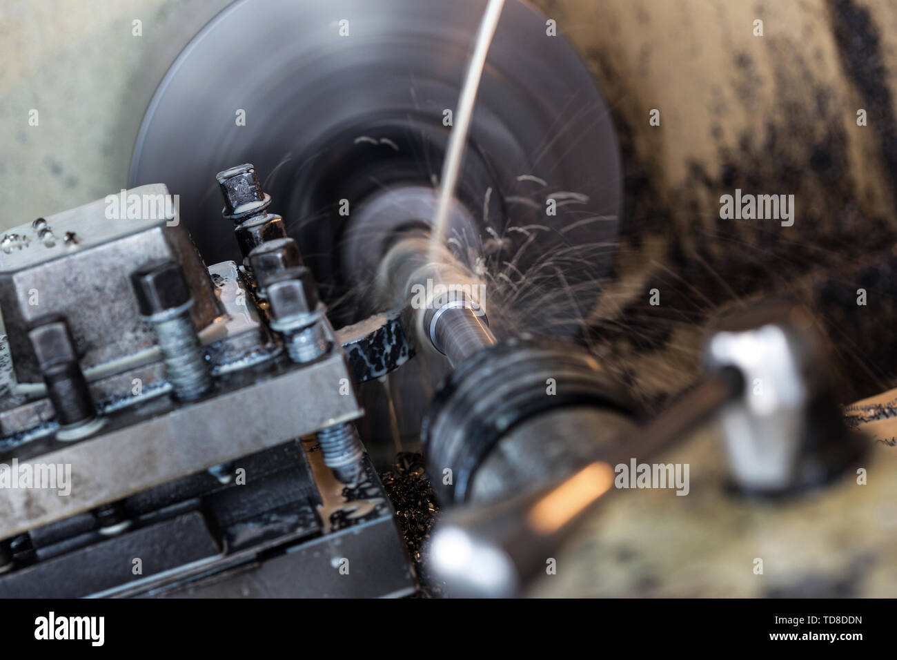 Obsolete Industry Machine working in factory Stock Photo - Alamy