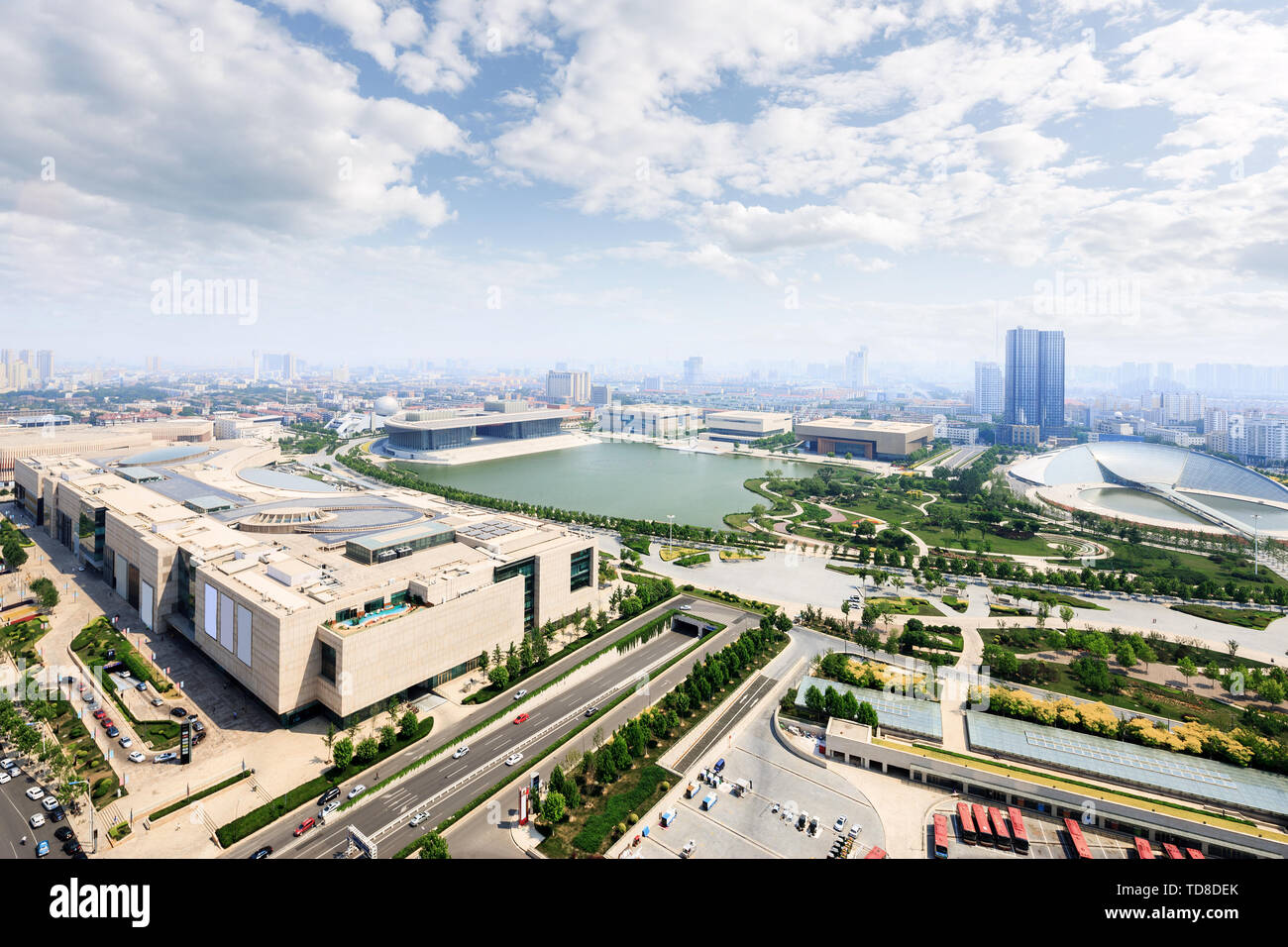 Panoramic skyline and modern buildings of tianjin Stock Photo - Alamy