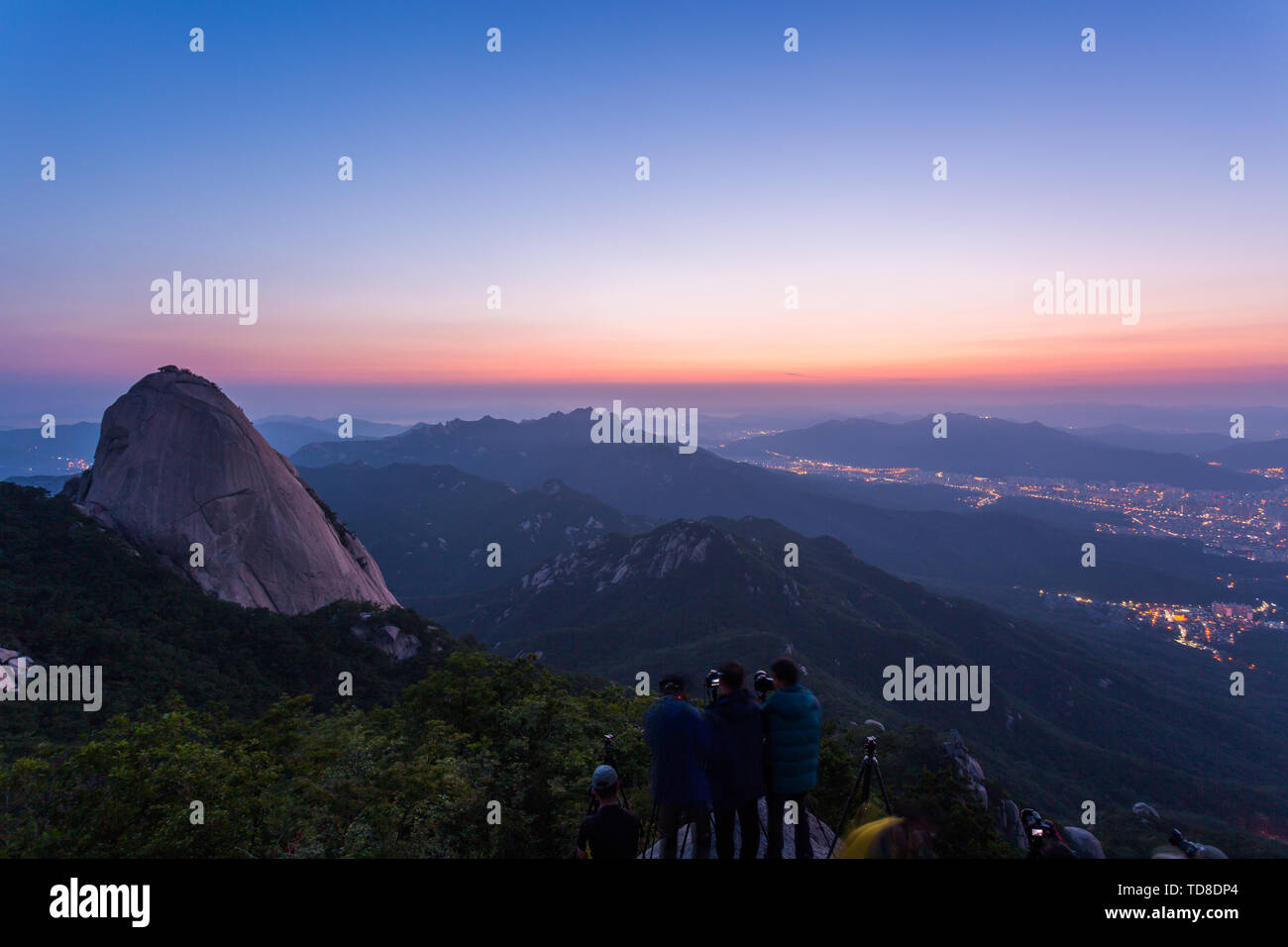 mountain in korea at sunrise located in gyeonggido seoul, south korea ...