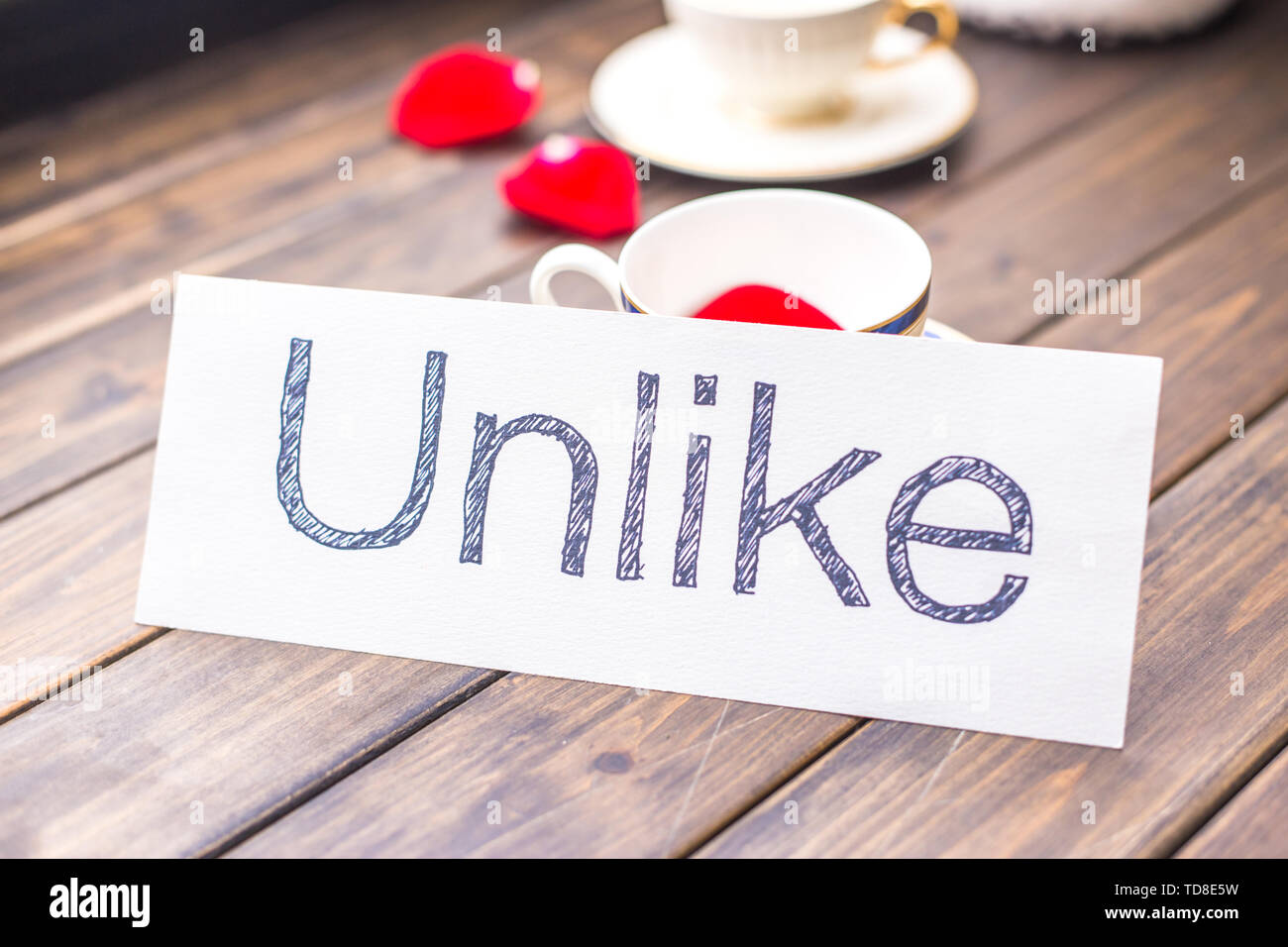 On paper in cafe Stock Photo - Alamy