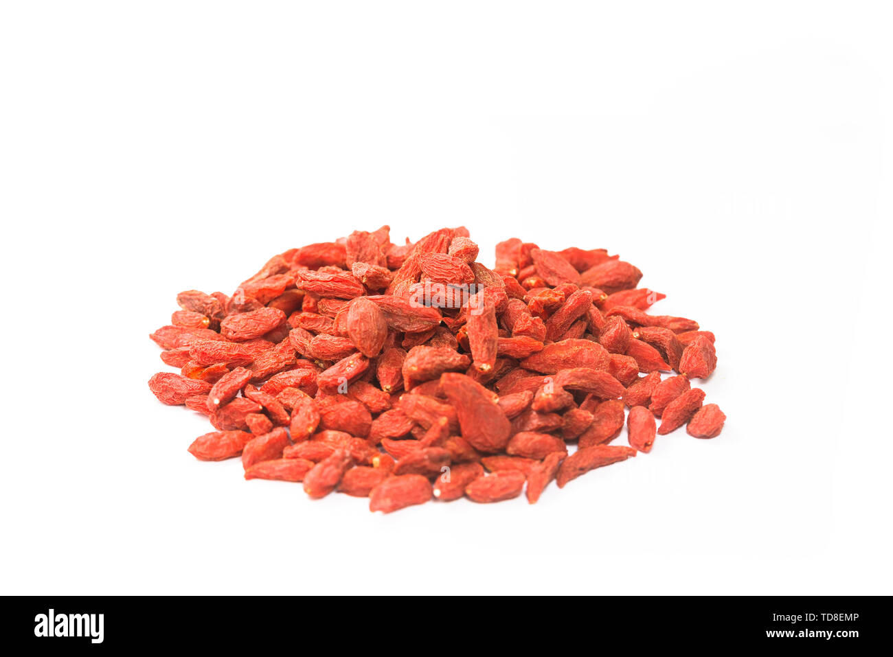 Chinese wolfberry on white background Stock Photo - Alamy
