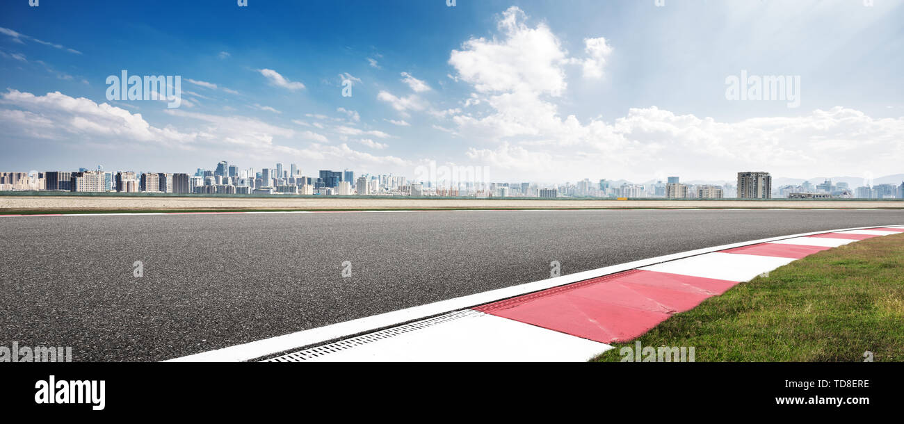 empty asphalt road with cityscape of modern city Stock Photo - Alamy