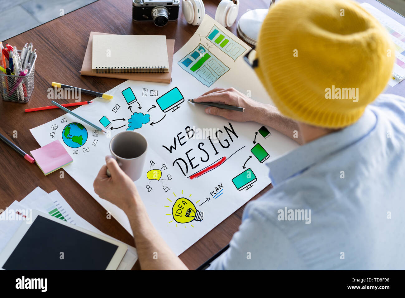 Design Studio Architect Creative Occupation Blueprint Concept Stock ...