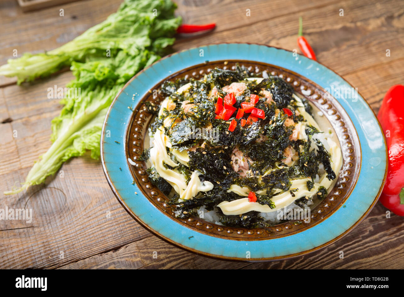 Korean laver mixed rice Stock Photo - Alamy