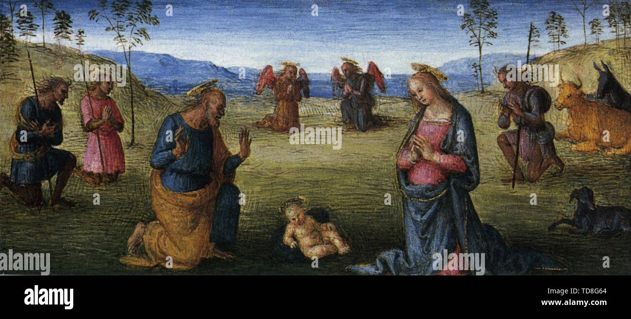 Pietro perugino the nativity hi-res stock photography and images - Alamy