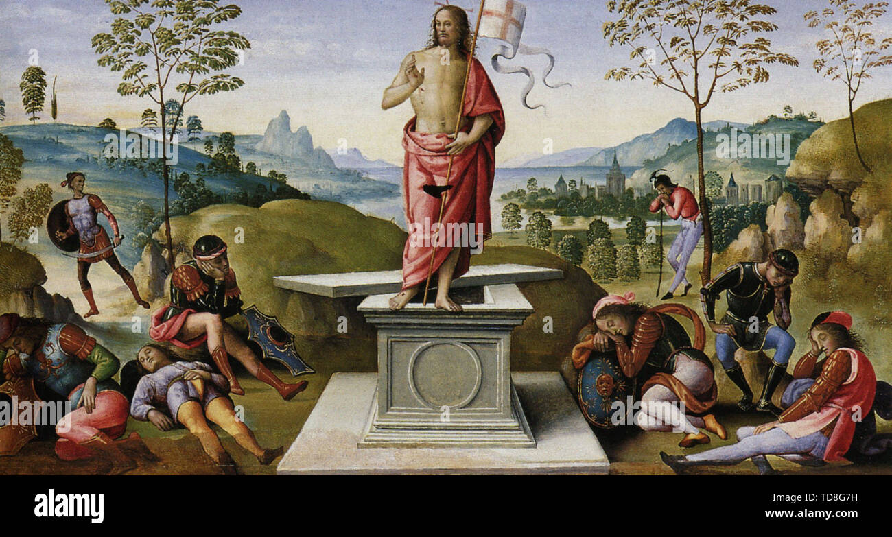 Pietro Perugino - Polyptych St Peter Resurrection 1500 Stock Photo - Alamy