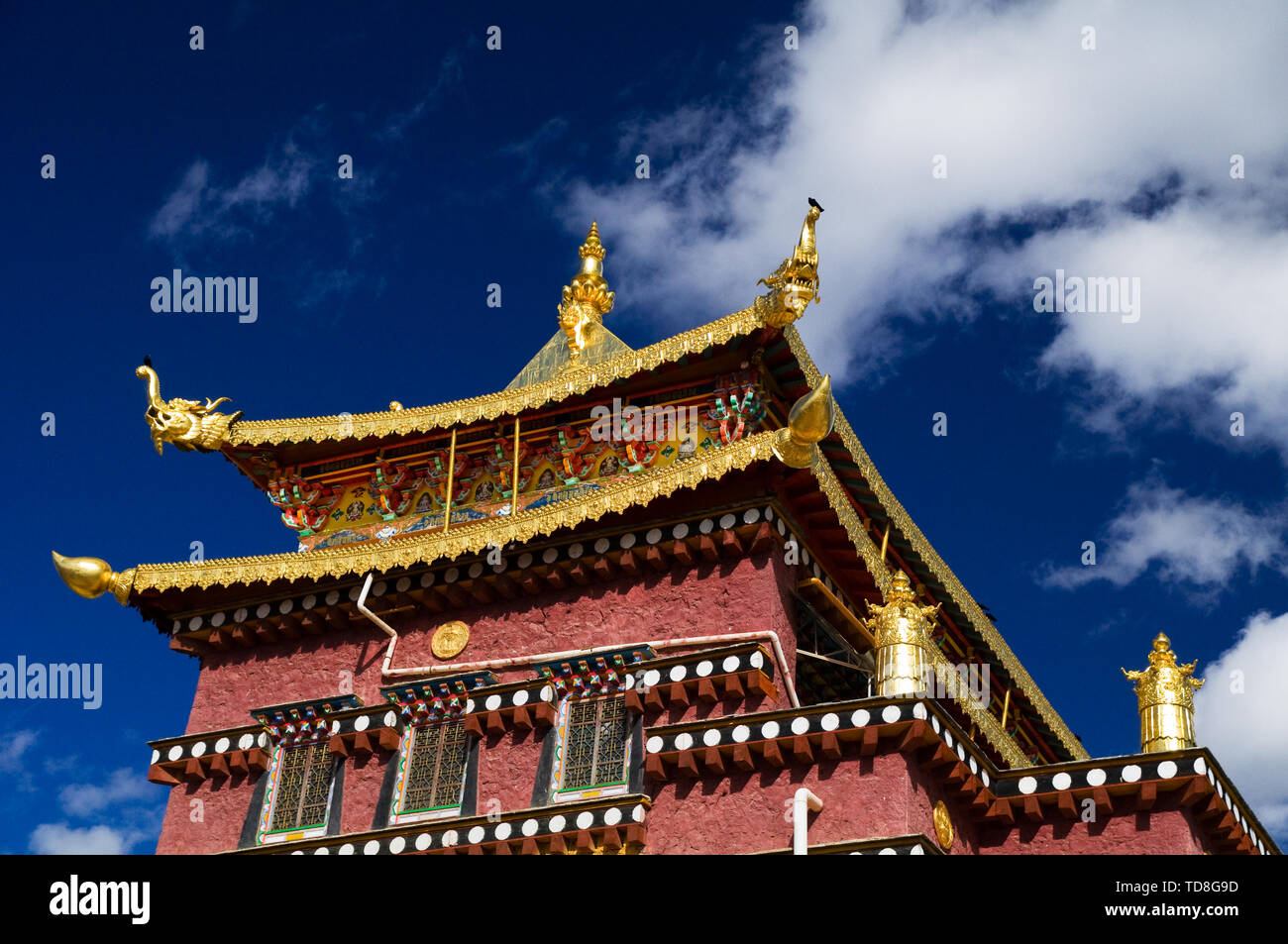Temple of Songzanlin Temple, Shangri-La, Yunnan Province Stock Photo ...
