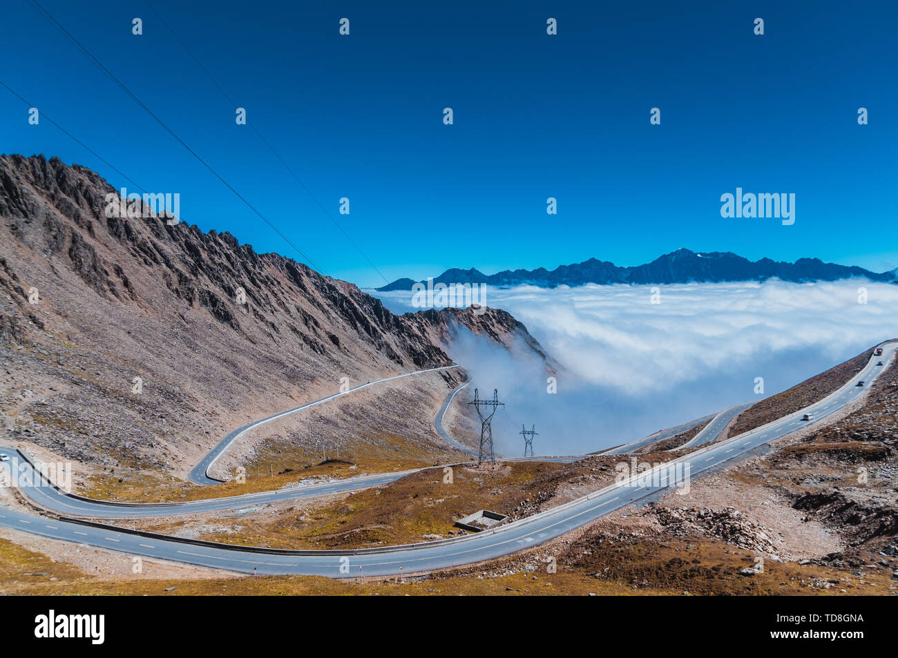Balang Mountain Clouds Sea Stock Photo - Alamy