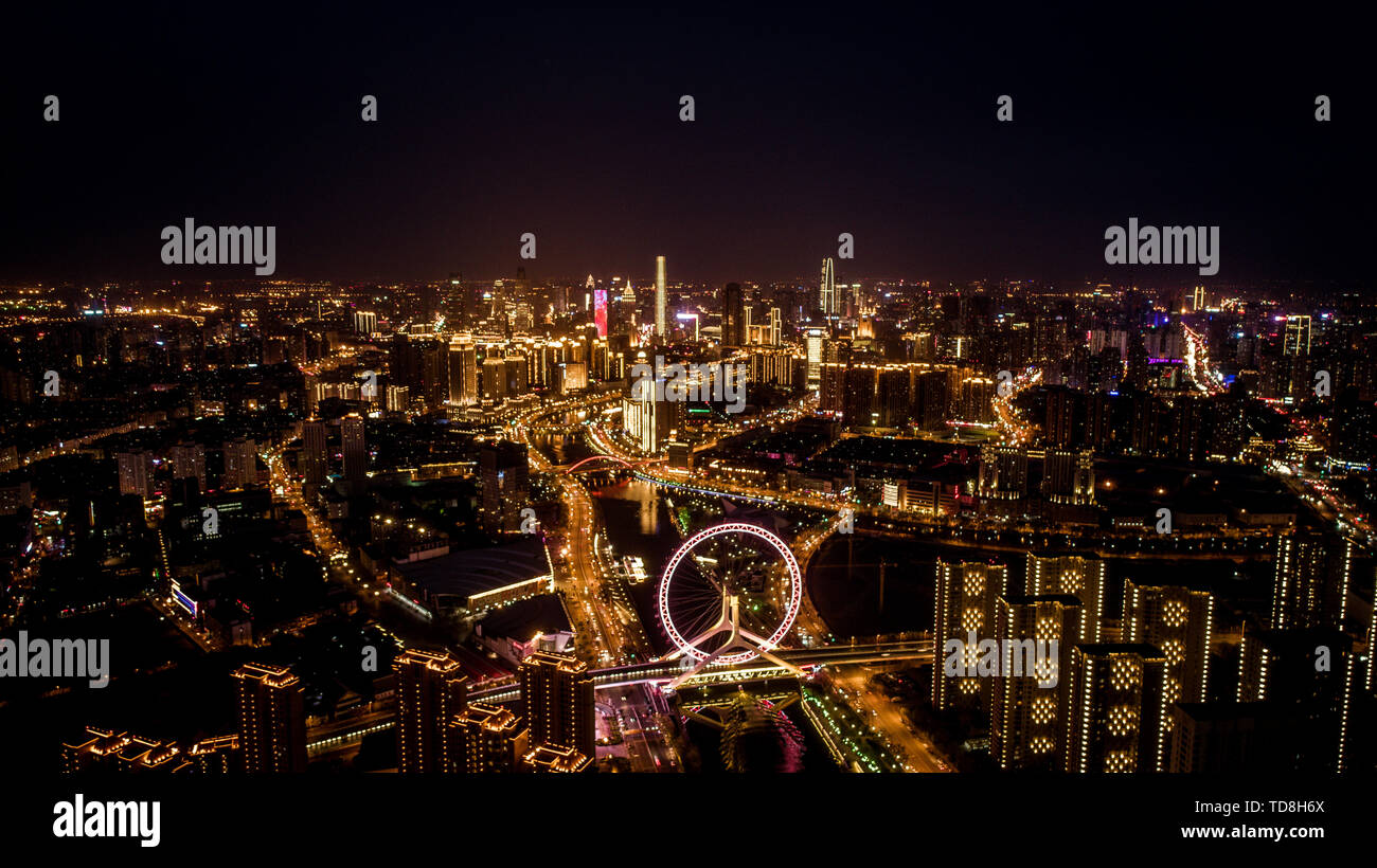 Tianjin eye night view hi-res stock photography and images - Alamy