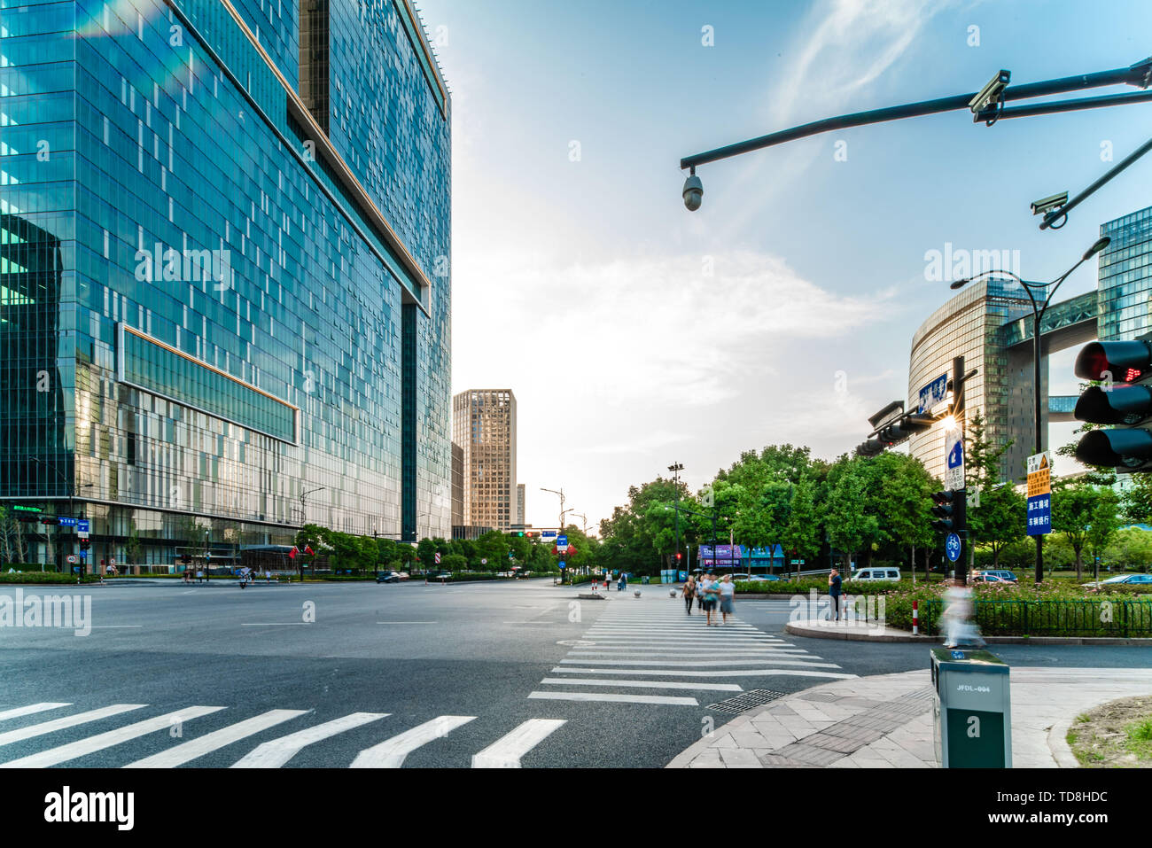high-rise building building on the Qiantang River Stock Photo - Alamy