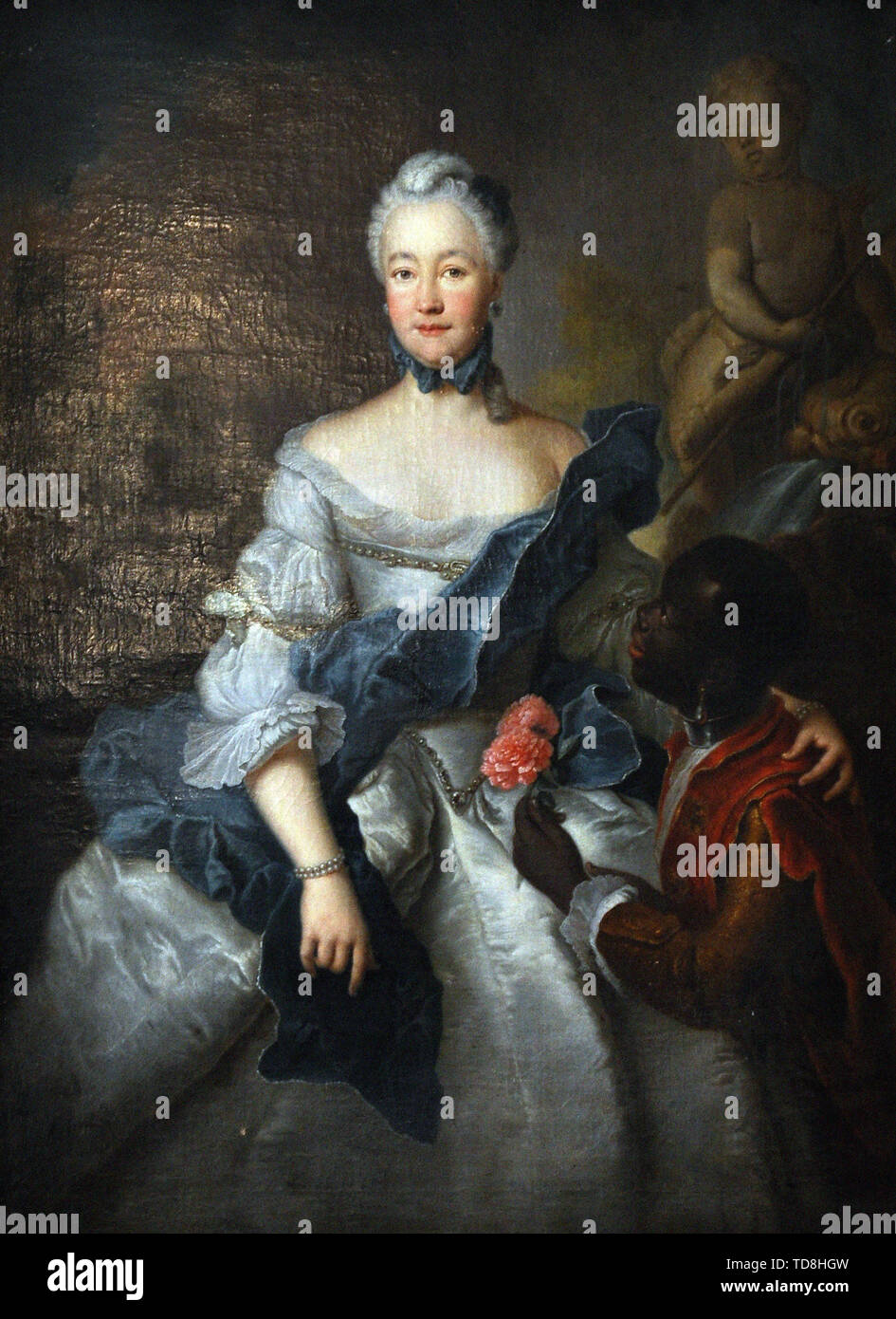 Antoine Pesne - Aroline Hesse Darmstadt With Her Moors C 1750 Stock ...