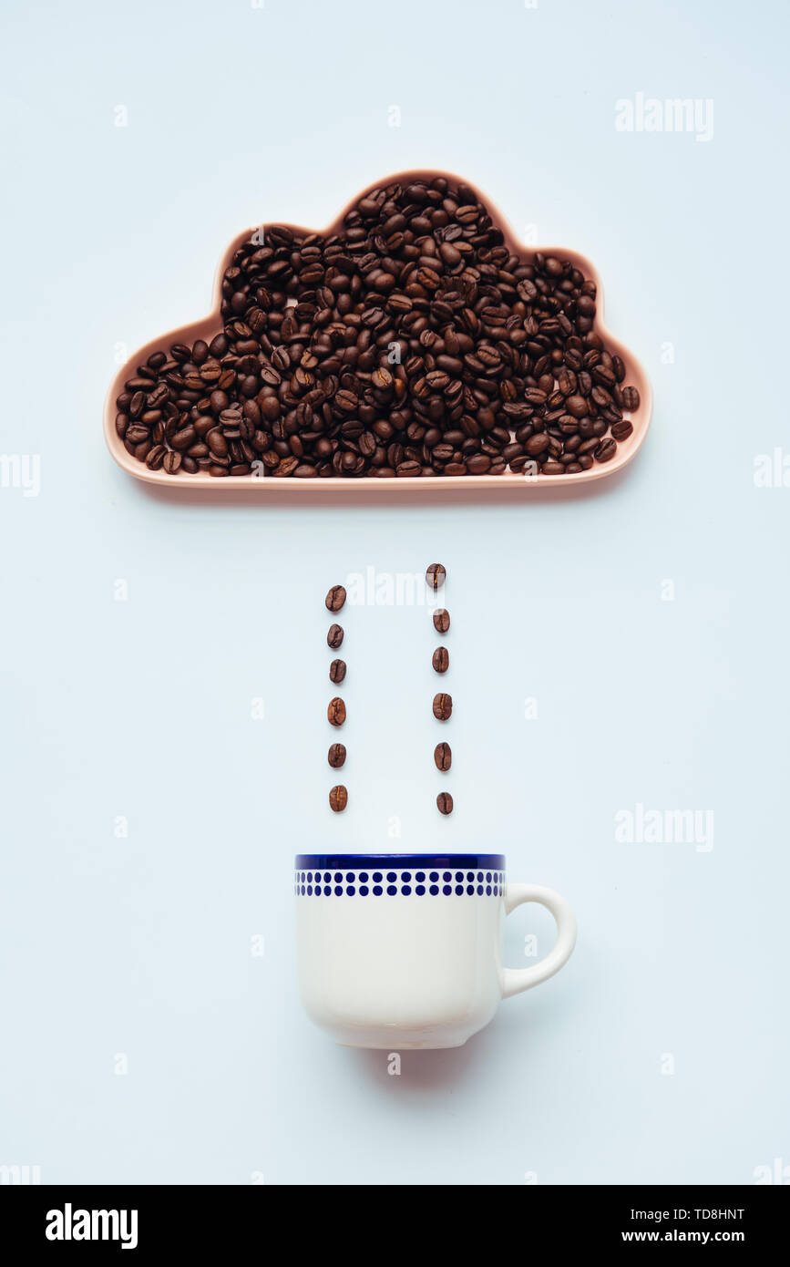 Coffee beans. Creative placement Stock Photo - Alamy
