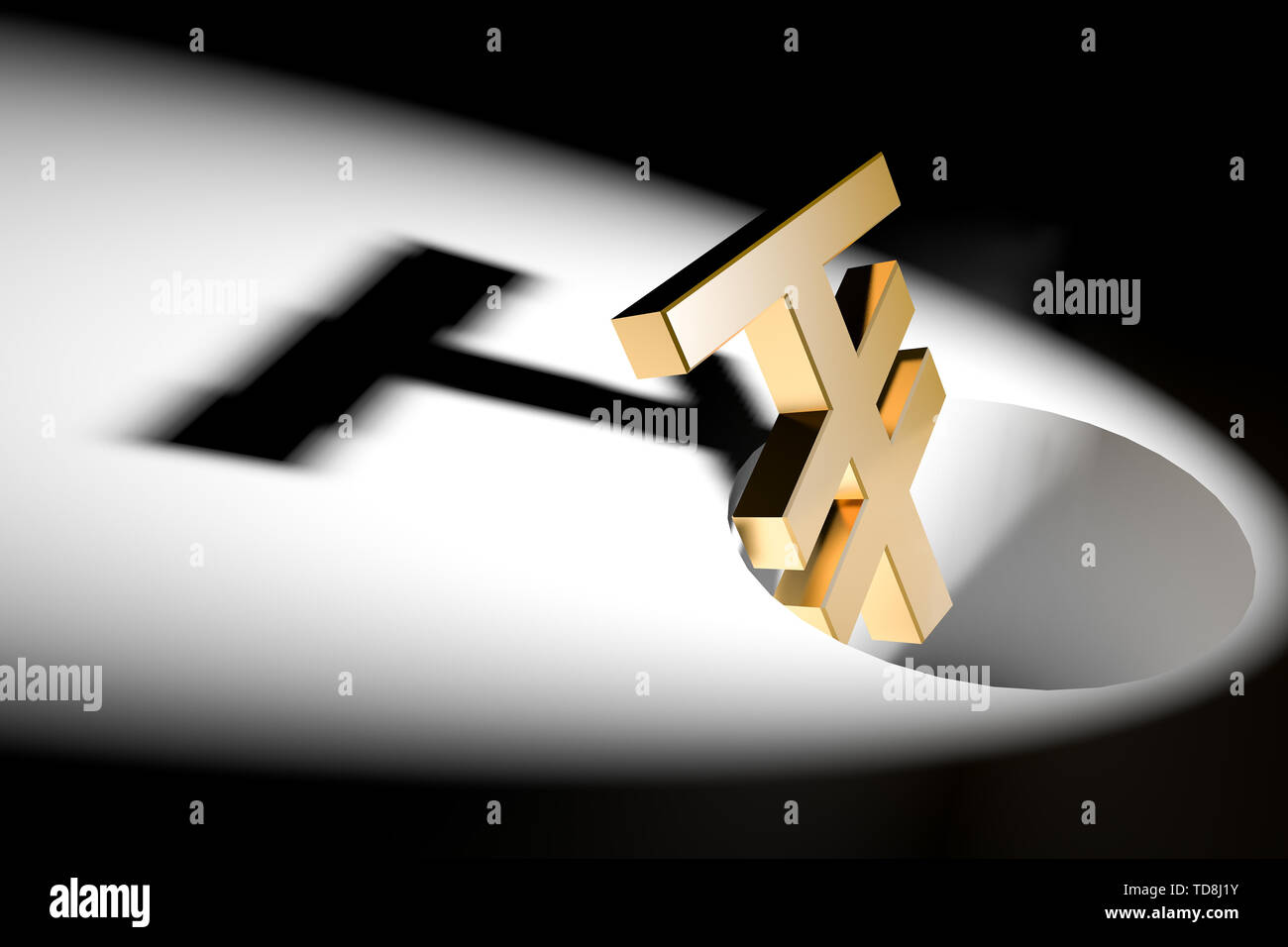 3d illustration currency sign of T Stock Photo - Alamy