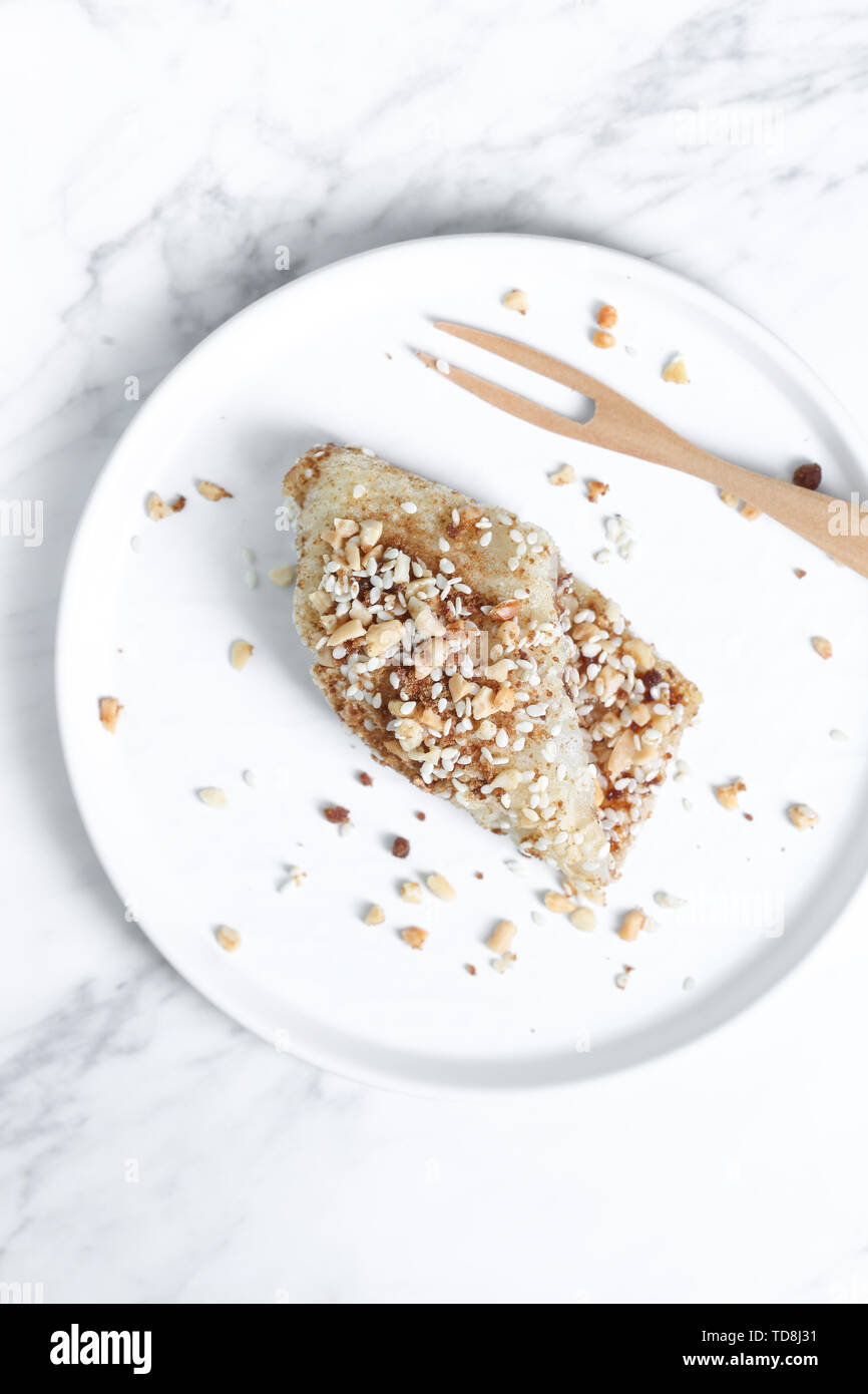 Fresh style Chinese traditional snack hemp Ciba rice cake Stock Photo ...