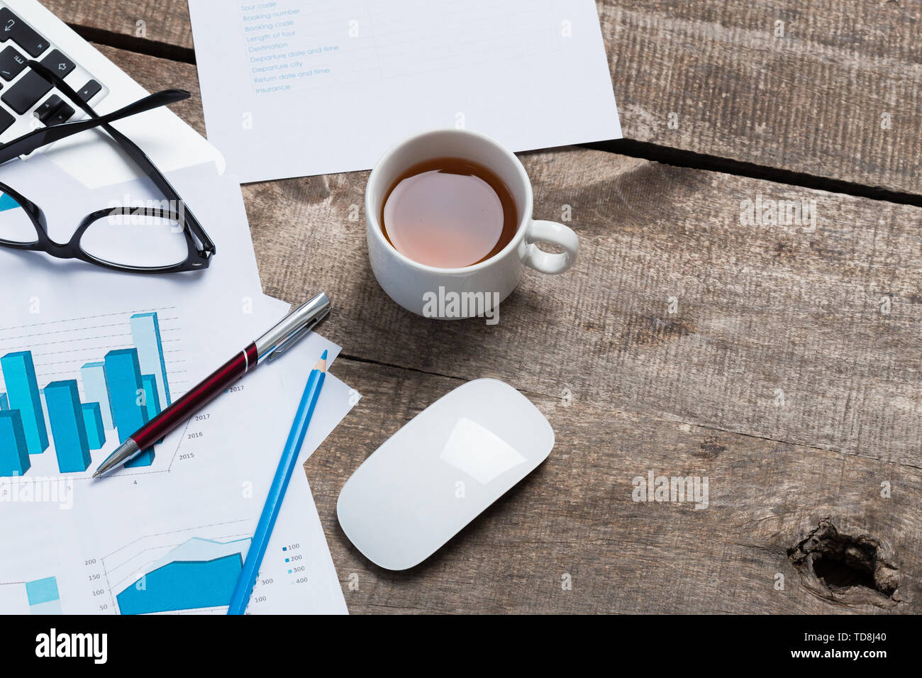 Showing business and financial report. Accounting Stock Photo - Alamy