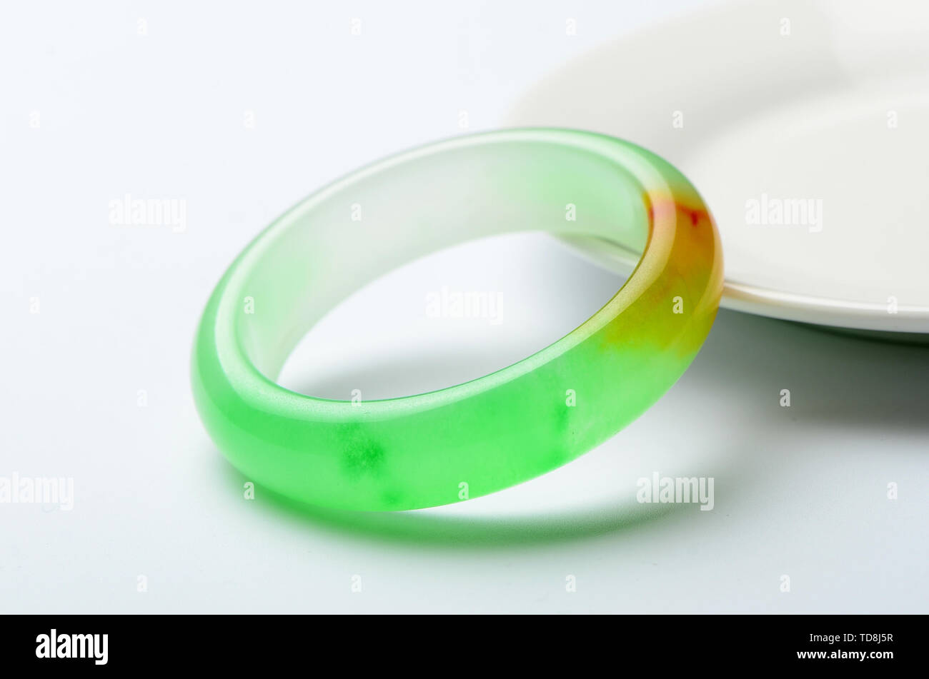 Still life picture of jade bracelet Stock Photo - Alamy