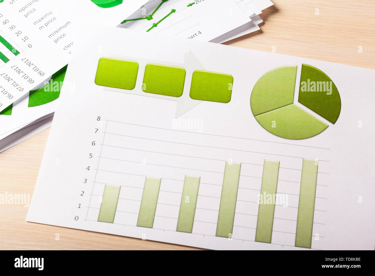 Business Charts Green Stock Photo - Alamy