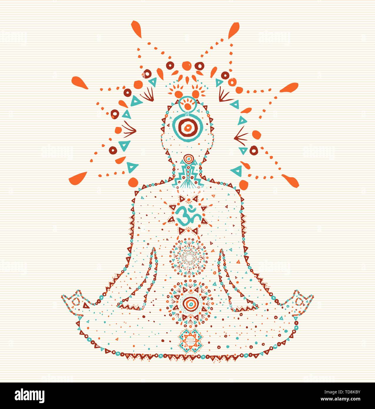 Woman body silhouette doing lotus yoga pose. Zen meditation exercise ...