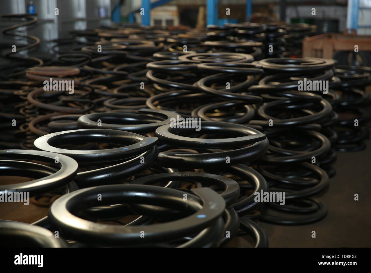 Spring machining workshop Stock Photo - Alamy