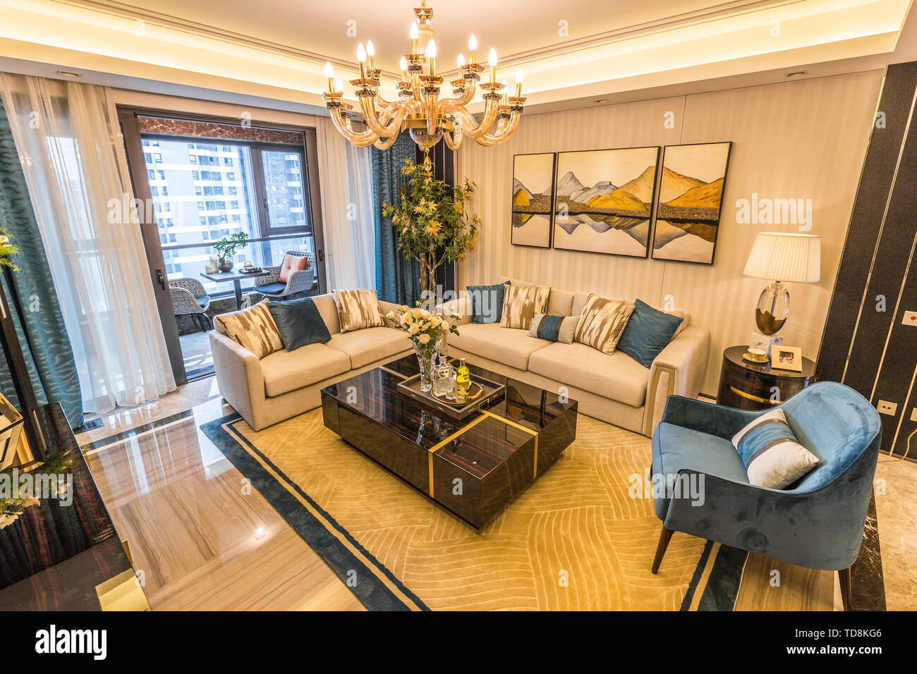 Interior of the model room Stock Photo - Alamy