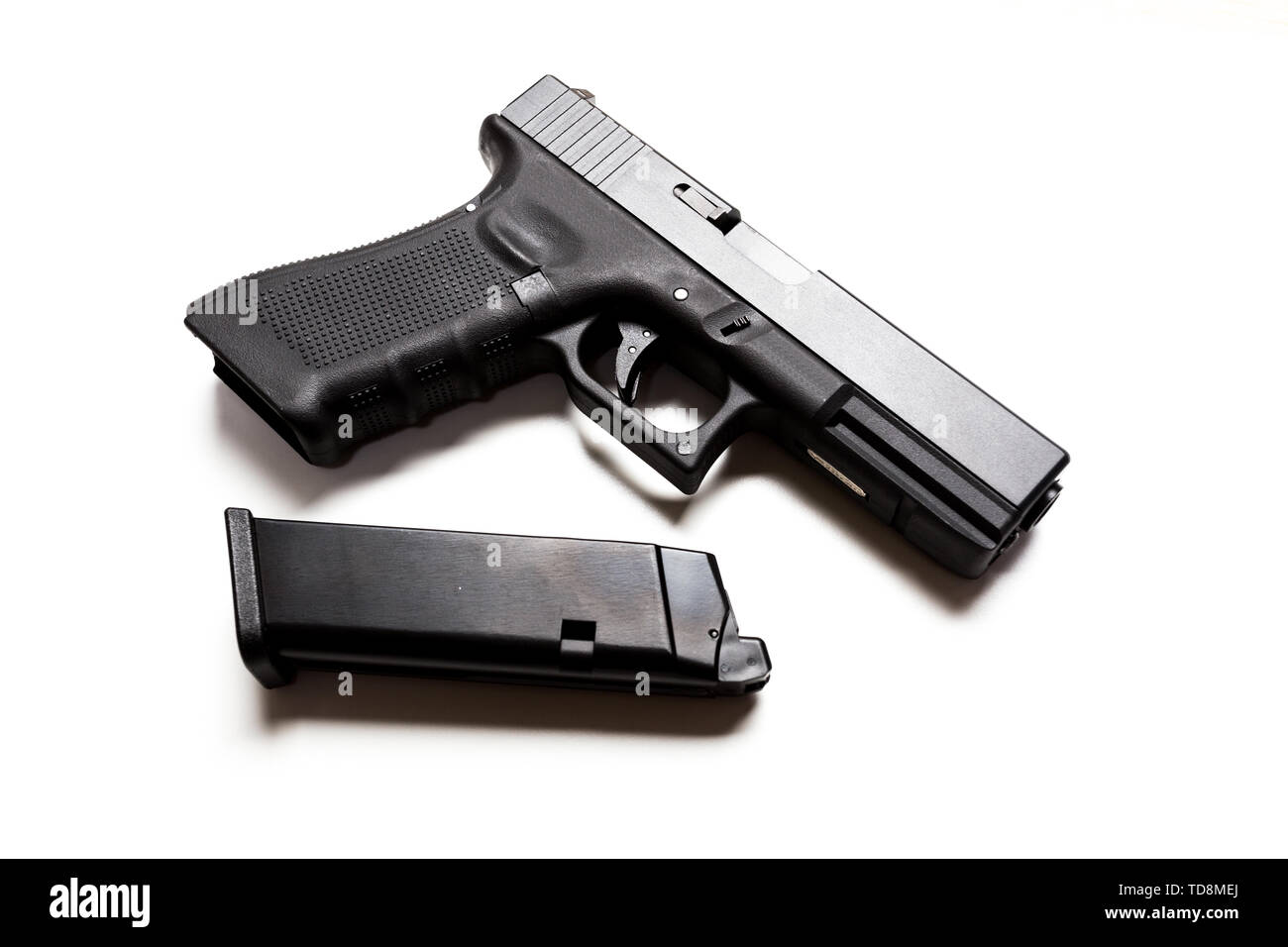 gun on a white background Stock Photo - Alamy