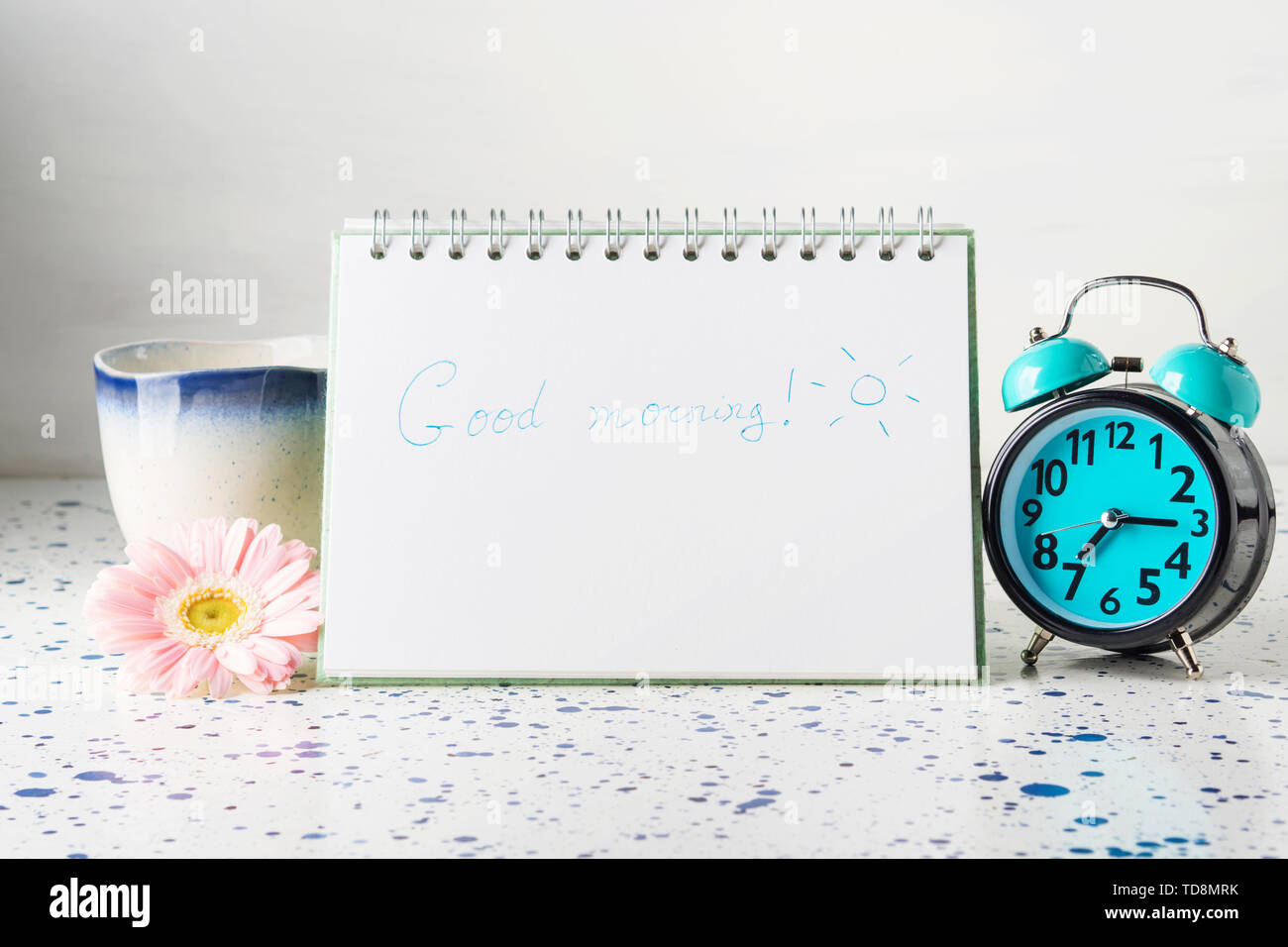Good morning card alarm hi-res stock photography and images - Alamy