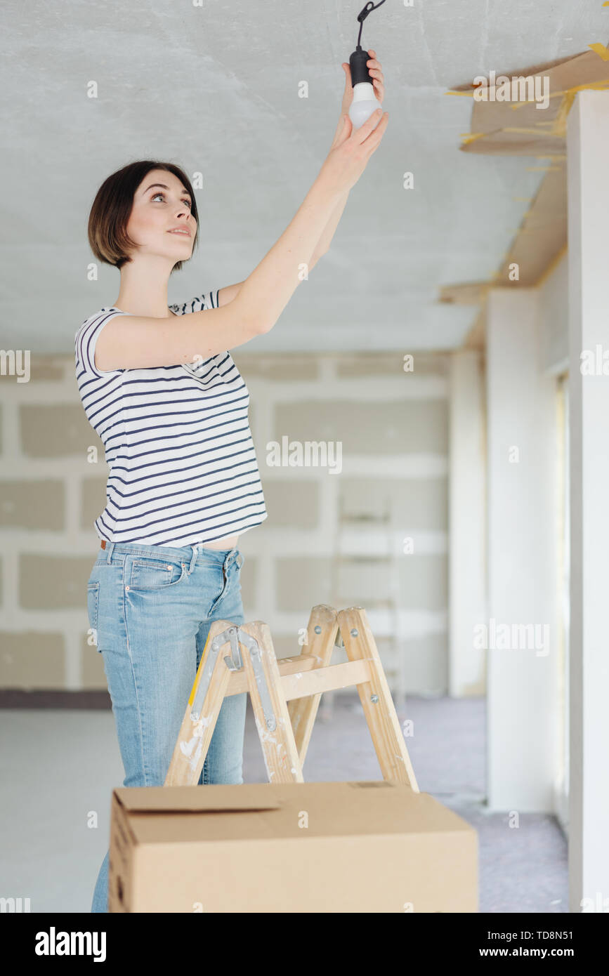 Changing A Light Bulb Stock Photos & Changing A Light Bulb Stock Images ...